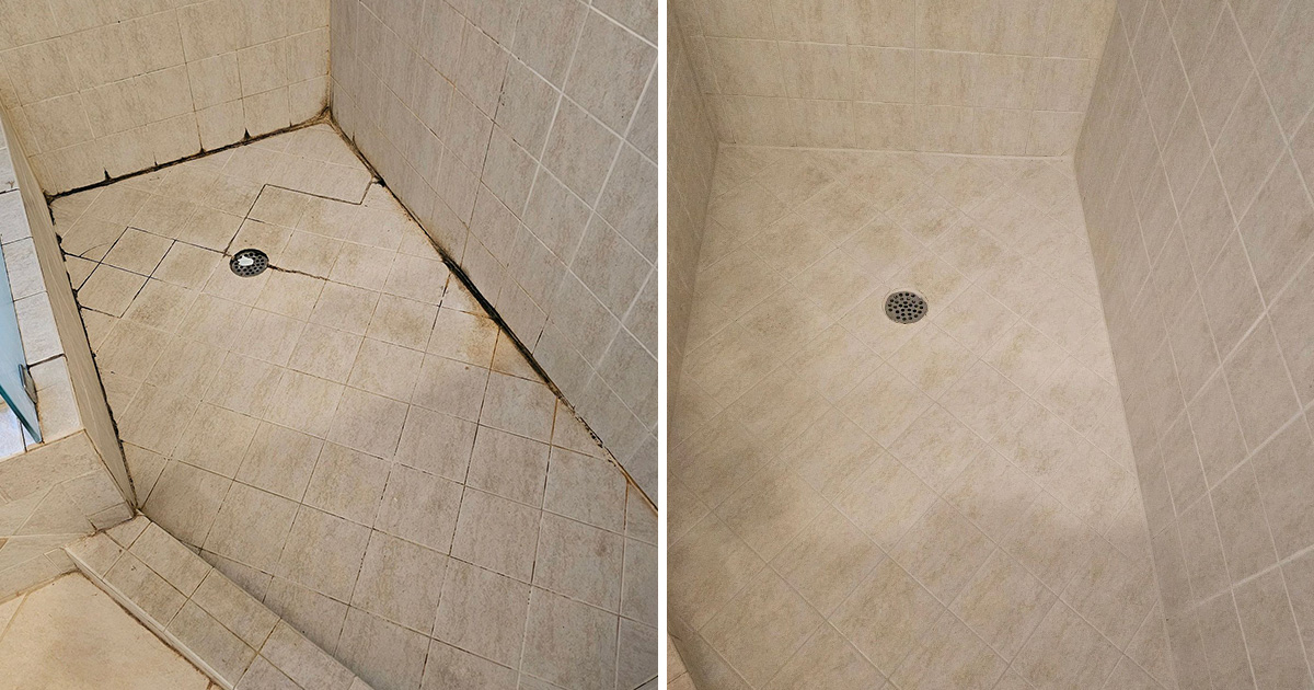 Our Tile and Grout Cleaners Revitalized This Shower in Cary NC